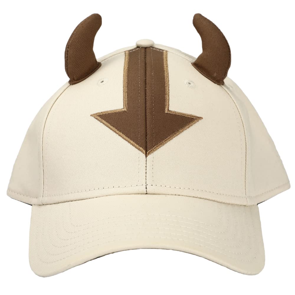 Avatar The Last Airbender Appa Character 3D Big Face Snapback Hat White