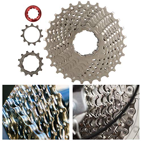 CCYLEZ Bike Freewheel, Ultra Light Series 10 Speed Cassette Threaded Type Hub Bike Accessories for Mountain Bicycle Road Bike
