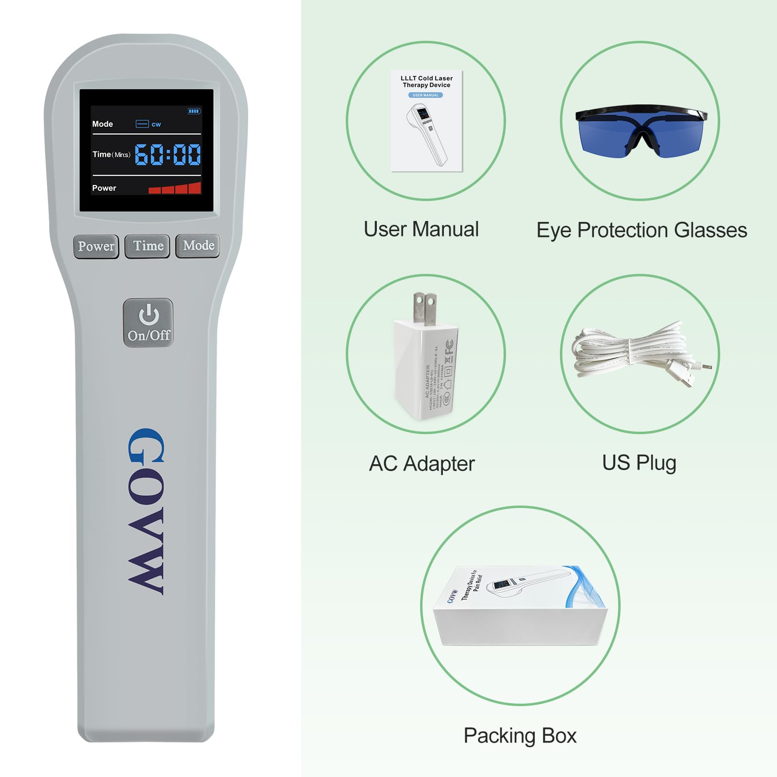 GOVW Laser Therapy for Dogs, 4x808nm+16x650nm, Cold Laser Therapy Device for Dogs Professional, Veterinary Laser Therapy Machine, Cold Laser Therapy Device for Horses, Laser Treatment for Animals