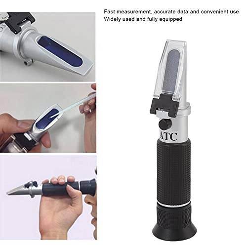 Brix Refractometer with ATC,0β28% Salinity Optical Refractometer Portable Handheld Refractometer with Box Screwdriver Lens Cloth for Seawater Aquarium