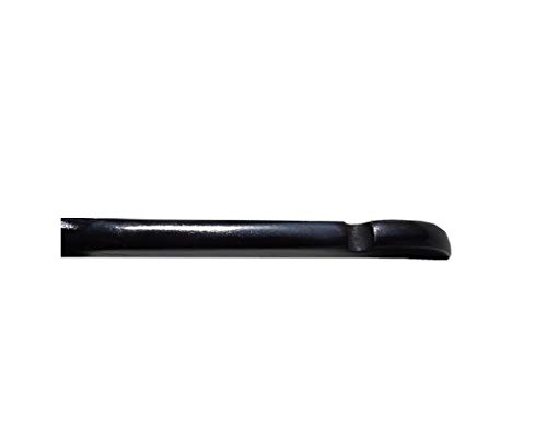 NAHANCO 8217CHNOBARHU 17” Wooden Top Hanger, Flat with Notches, Chrome Hook, Black (Pack of 25)