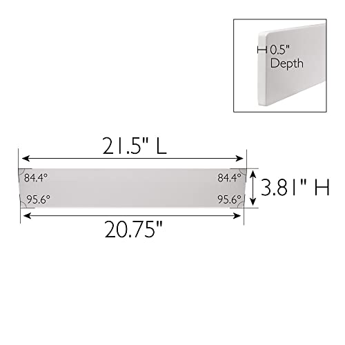 Design House 550905 Universal Cultured Marble Side Splash 21.5 inch, Solid White