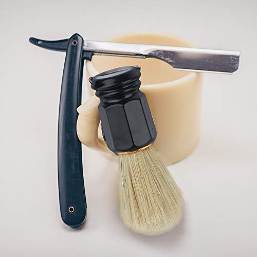 Beomeen Shaving Brush 2 Pack, Hair Shave Brushes with Handle for Men, Professional Hair Salon Tool Gifts