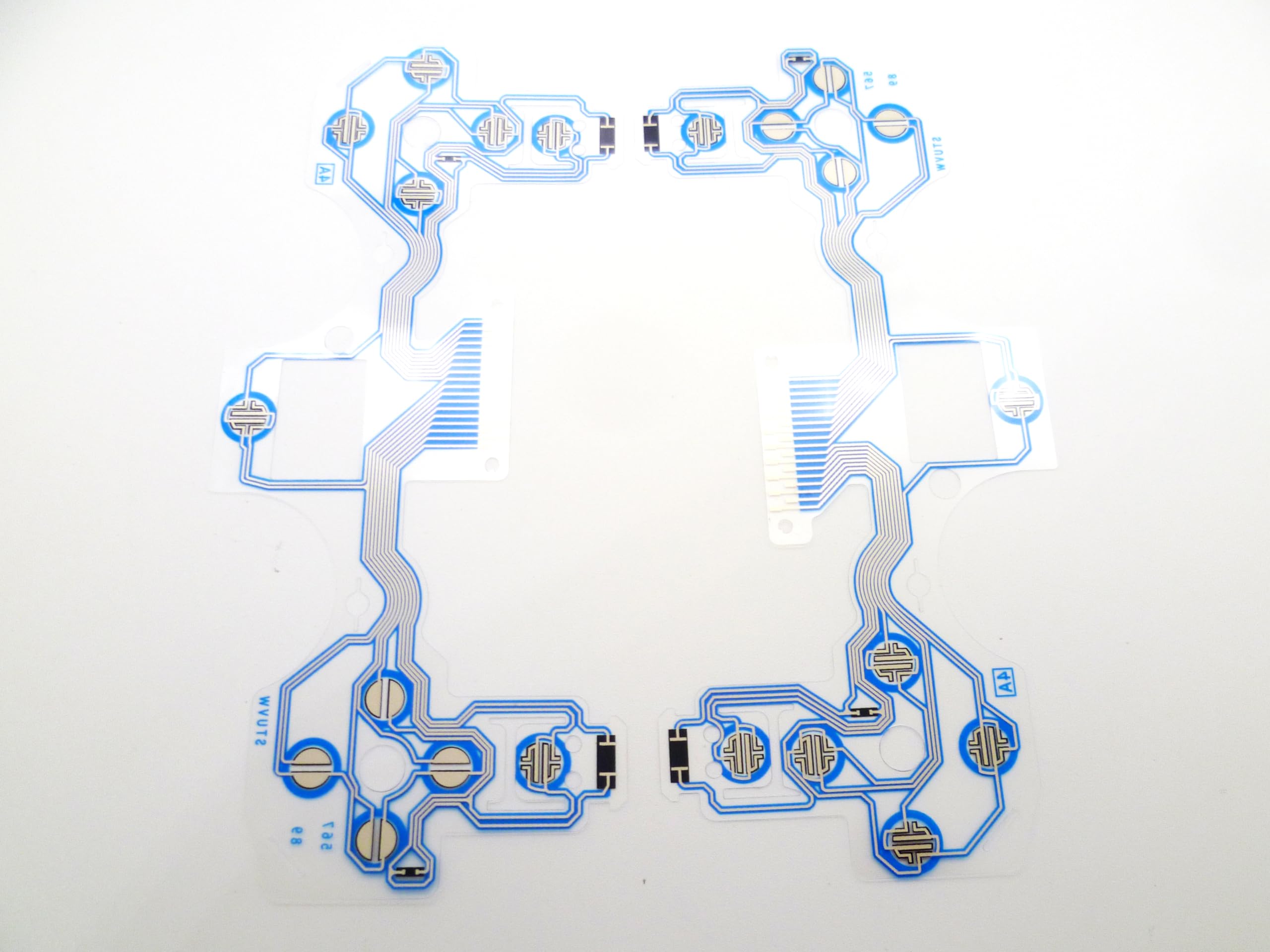 LeHang 2X Conductive Film Keypad Flex Cable Buttons Ribbon PCB Circuit Board Replacement Compatible with Sony Play Station 4 PS4 Dualshock 4 Pro Slim Controller (JDS-001/011) Blue