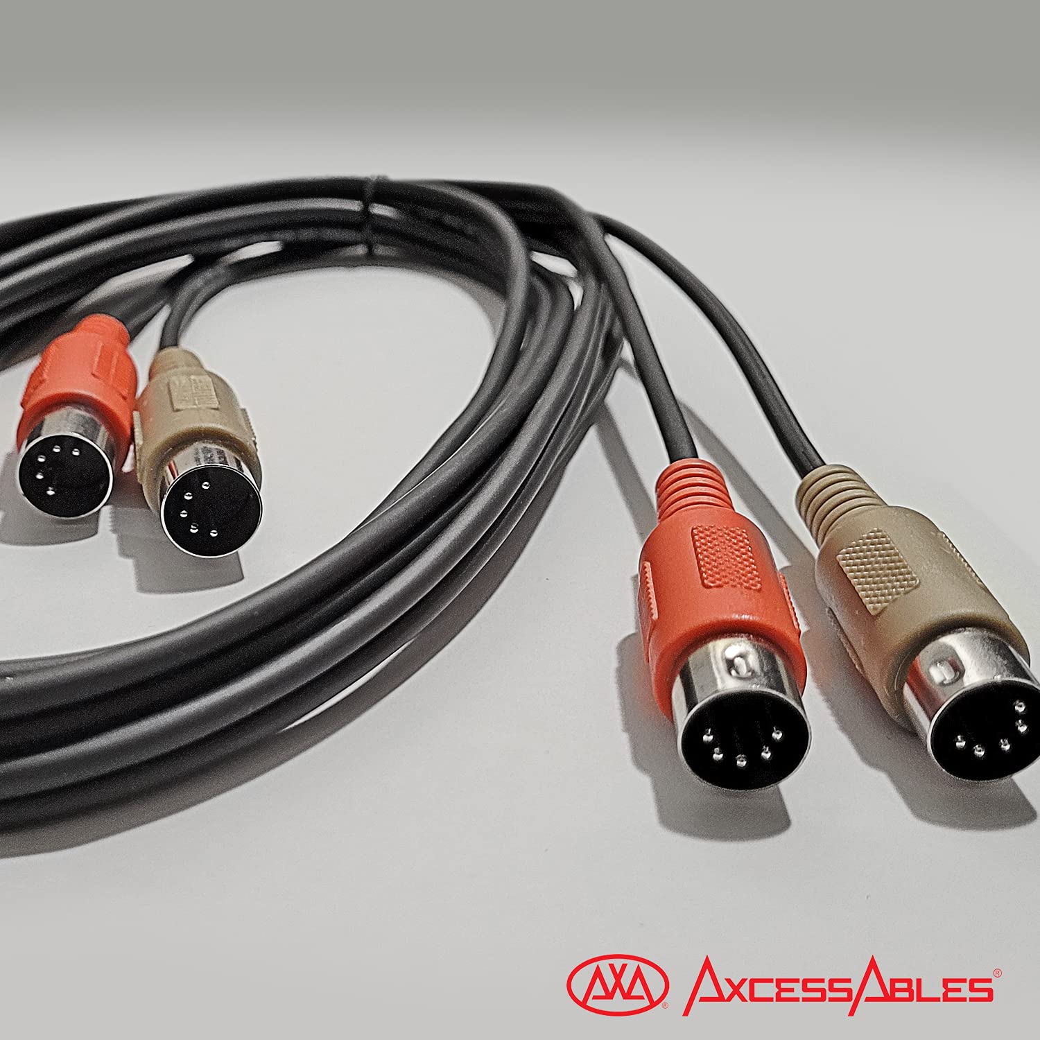 AxcessAbles MID-203 Dual Midi Cable 5 Pin To Same - 3 M.
