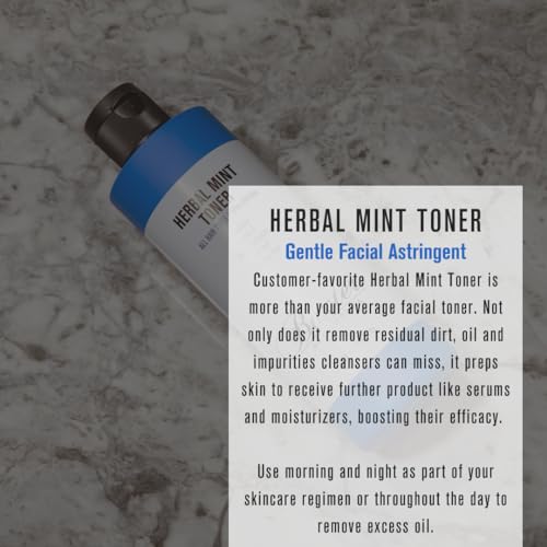Baxter of California Herbal Mint Toner for Men | All Skin Types | Non-Drying | Paraben-Free | 8 Fl Oz
