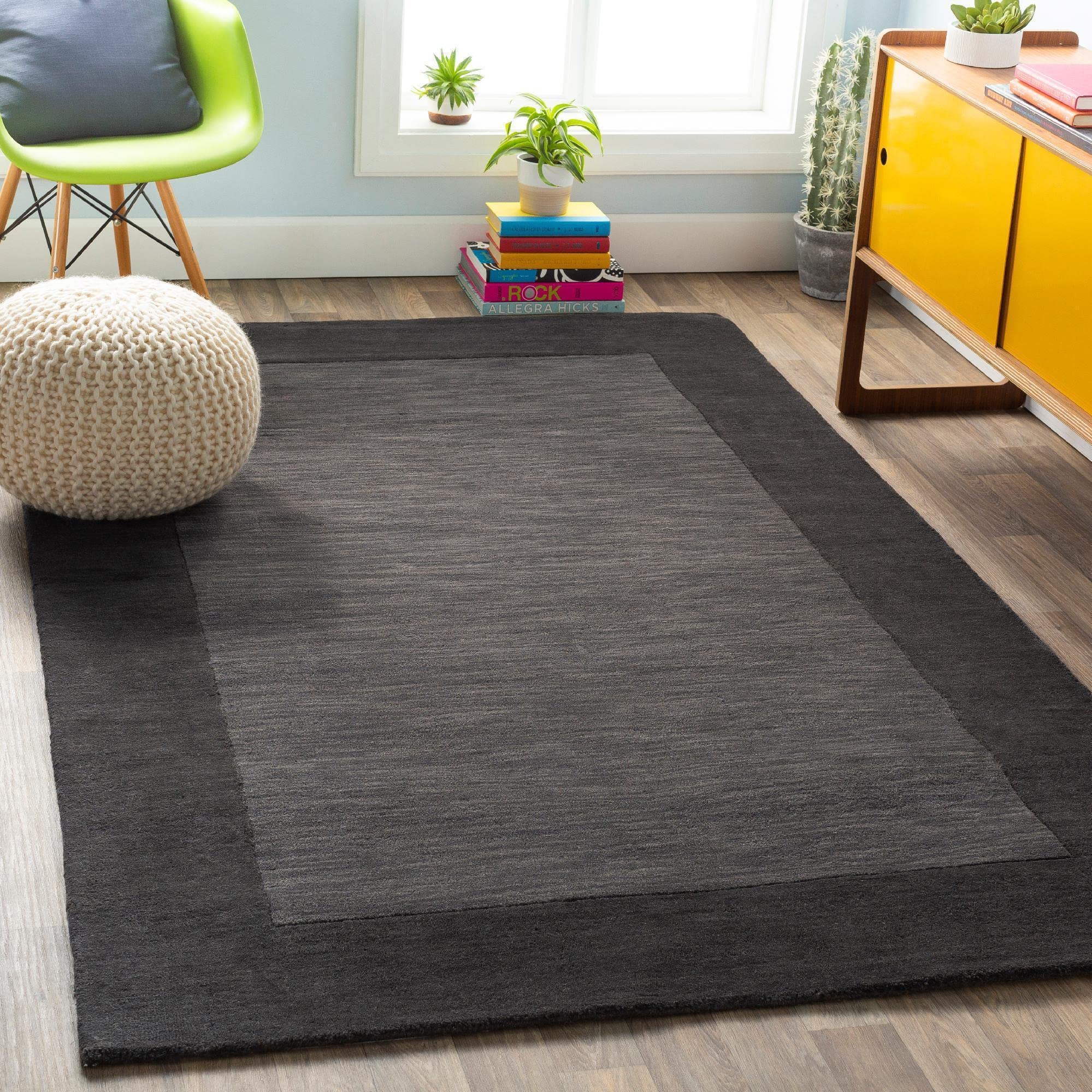 Mark&Day Wool Rugs, 2x3 Reims Modern Navy Area Rug, Blue White Carpet for Living Room, Bedroom or Kitchen (2' x 3')