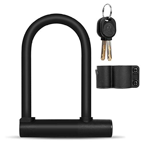 Bicycle Lock Bicycle U Lock Anti-Theft Road Mountain Bike Motorcycle Lock Bicycle Accessories Steel Cable Security Locks-Black Set Bike Lock (Color : Cable Lock) (Color : Update Black U Lock)