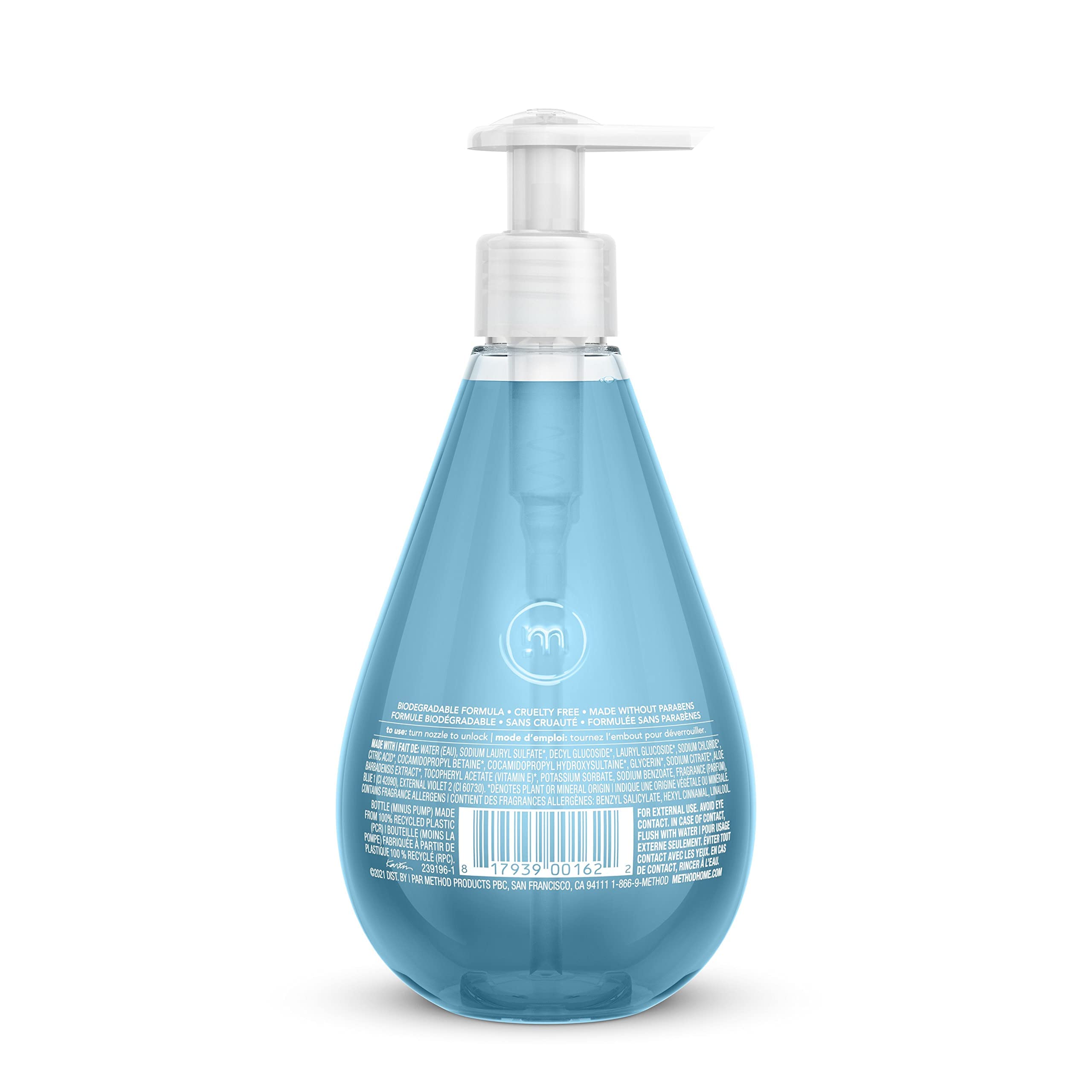 Method Gel Hand Soap, Sea Minerals, Biodegradable Formula, 12 Fl Oz (Pack of 6)