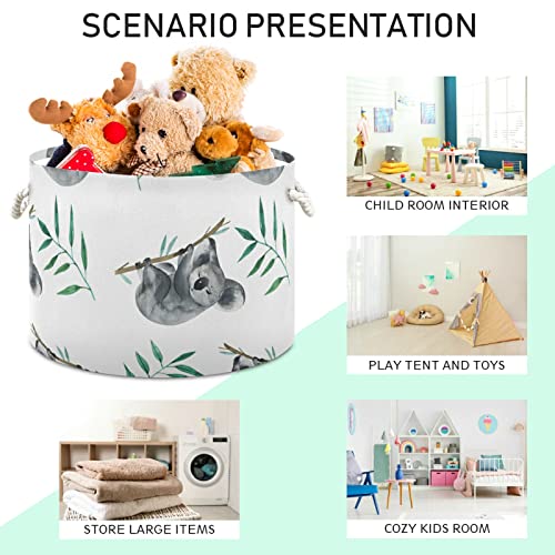 xigua Cotton Rope Basket Koala Bamboo Baby Laundry Basket Blanket Kids Toy Storage Basket Glove Box