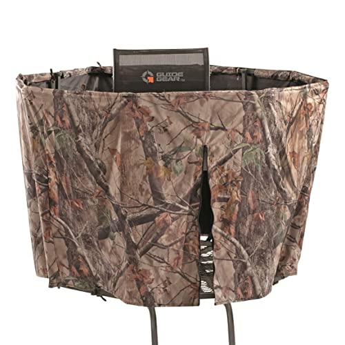 Guide Gear Half Hunting Blind Enclosure 20' Tripod Deer Stand Cover, Camo