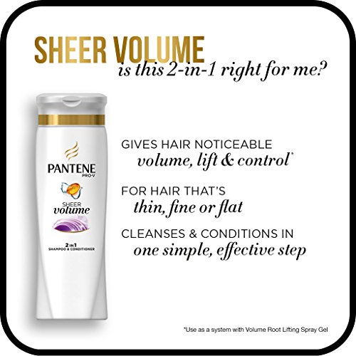 Pantene Pro-V Volume 2-In-1 Shampoo & Conditioner 12.6 Fl Oz (Pack of 3)