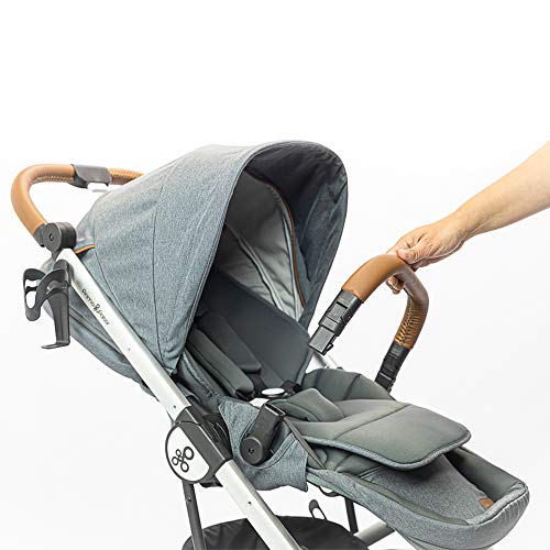Icon Baby Stroller - Compact Stroller for Travel with Adjustable Footrest, Ventilated Canopy and Reversible Seat - by Primo Passi (Grey Melange)