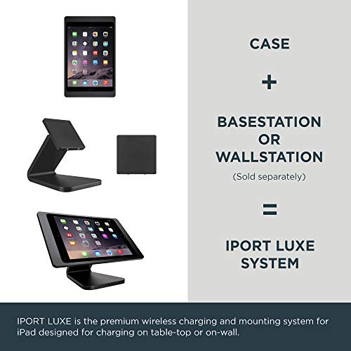iPort Luxe (LuxePort) Case iPad Case - Compatible with iPad 9.7 6th gen, iPad 9.7 5th gen, iPad Pro 9.7, iPad Air 2, and iPad Air - Black, (71012)