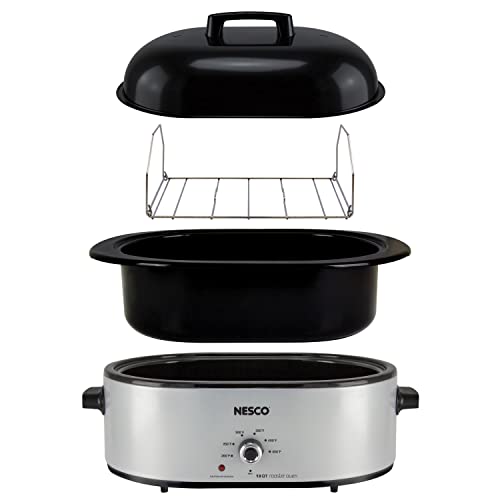 Nesco MWR18-47 Electric Roaster, standard, Silver