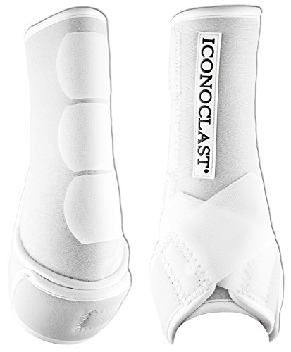 Iconoclast Orthopedic Support Boots - 1 Pair for Hind Legs (White, Medium)