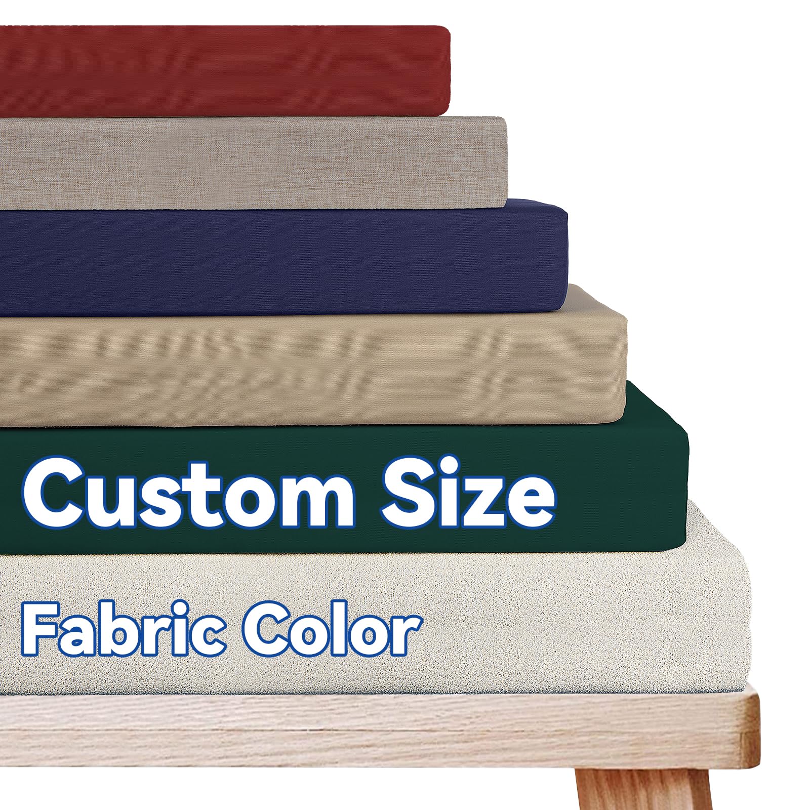 Detiblue Custom Bench Cushion - Customizable Indoor/Outdoor Seat Cushion, 15+ Fabrics/90+ Colors, Durable Patio Furniture Cushion, Custom Size Replacement Cushion, 70D Micro-Porous Foam