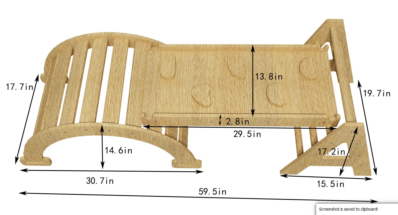Avenlur Maple 5-in-1 Montessori Climbing Set - Baby Climbing Gym - Foldable Triangle Ladder, Rock Climbing Ramp, Arch Climber, Slide, Rocker - Indoor Gym for Ages 3mo to 36mo