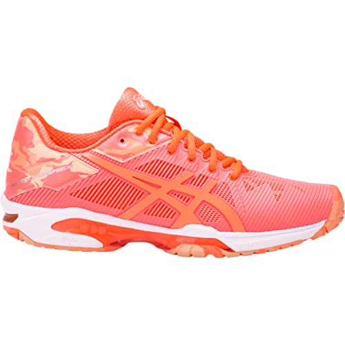 ASICS Women's GEL-Solution Speed 3 L.E Tennis Shoes, 11M, FLASH CORAL/CANTELOUPE/APRICOT