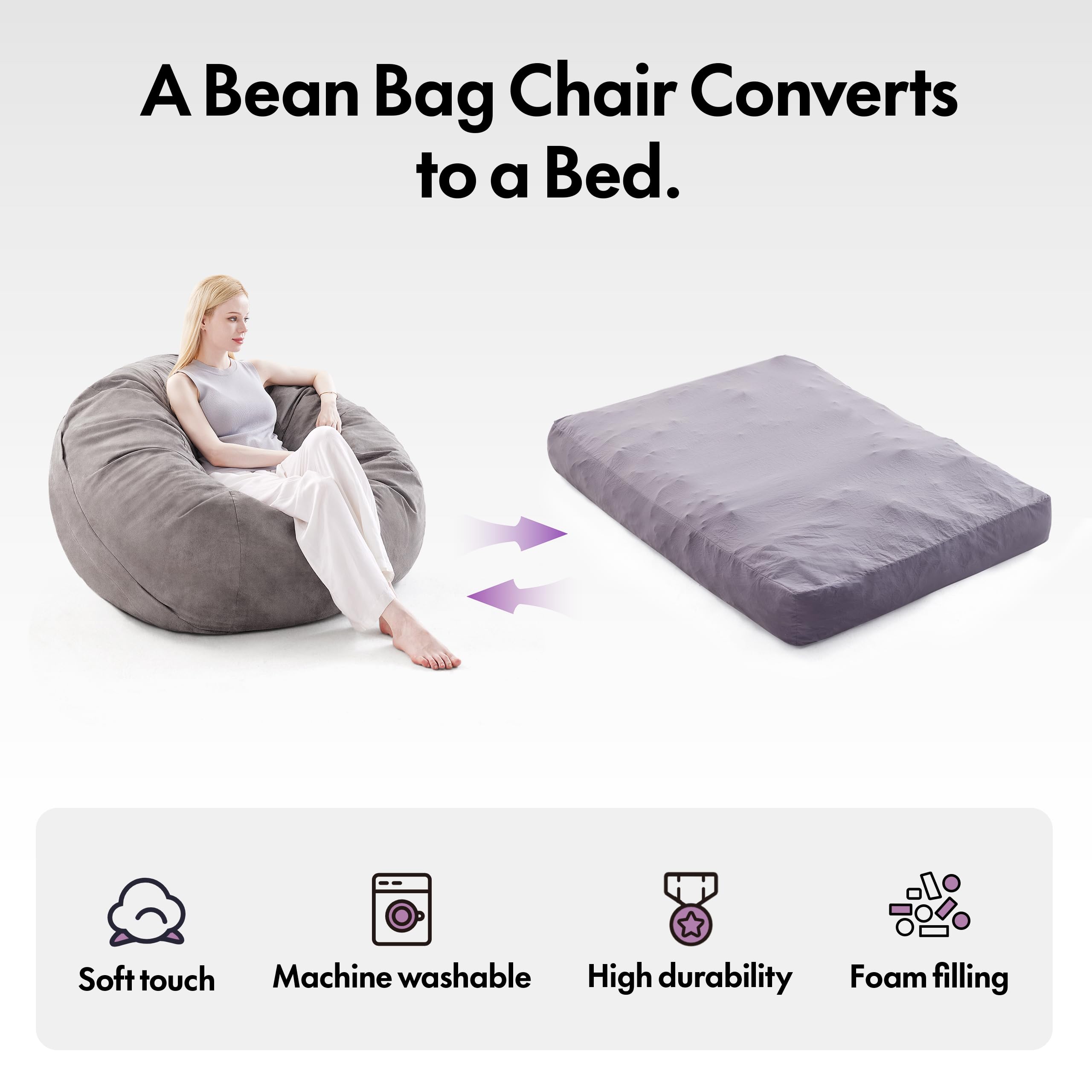 AYEASY Bean Bag Chair with Filler