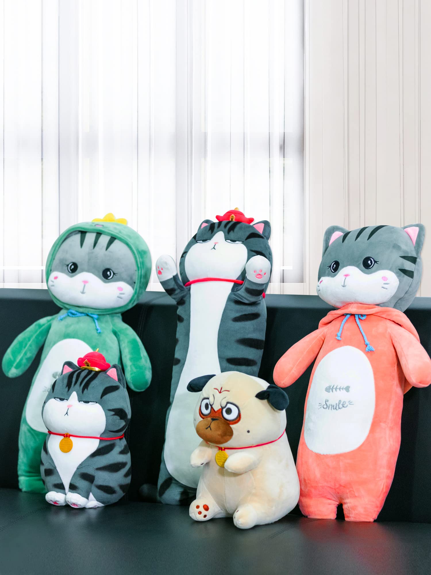 Joy Peach Plushies,Cat Plush Toys,30 in Super Soft Cat Pillow,Cat Plush Pillow for All Ages,Relieves Loneliness and Fatigue