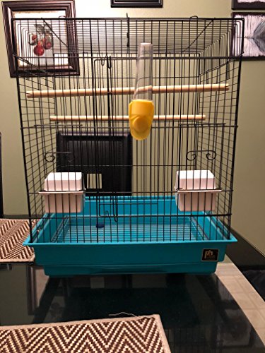 You & Me Square Top Parakeet Cage, 16.5" L X 11.8" W X 22" H