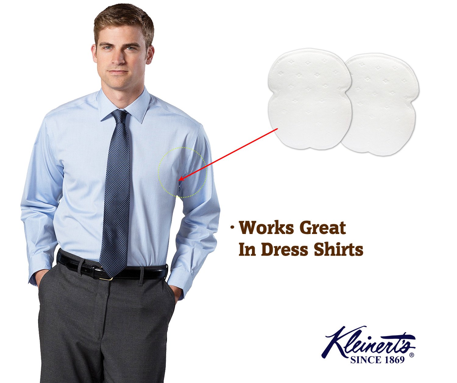 Kleinert's Underarm Sweat Pads 24 Premium Quality Absorbent Dress Shields Armpit Guards
