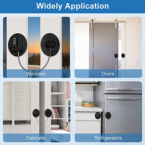 Fridge Lock AOSITE 1 Pcs Refrigerator Lock Combination Black Combo Fridge Locks for Adults Refrigerator Lock for Children Adhesive Freezer Door Lock Child Safe Refrigerator Lock for Kids