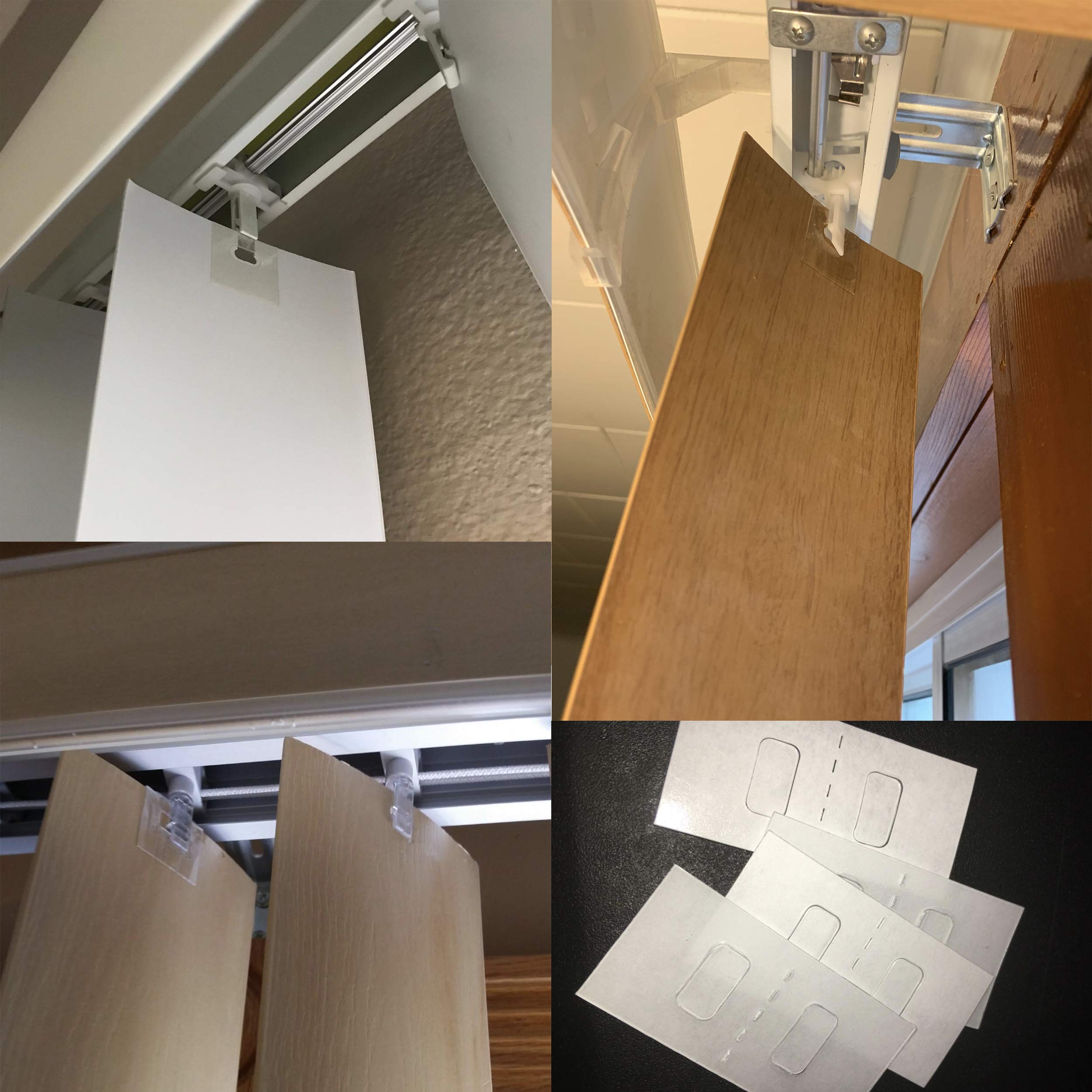 Birllaid Vertical Blind Replacement Repair Slats 28 Sets(56 Total Blind Fixer Tabs),Pre Cut Vertical Blinds Repair Kit