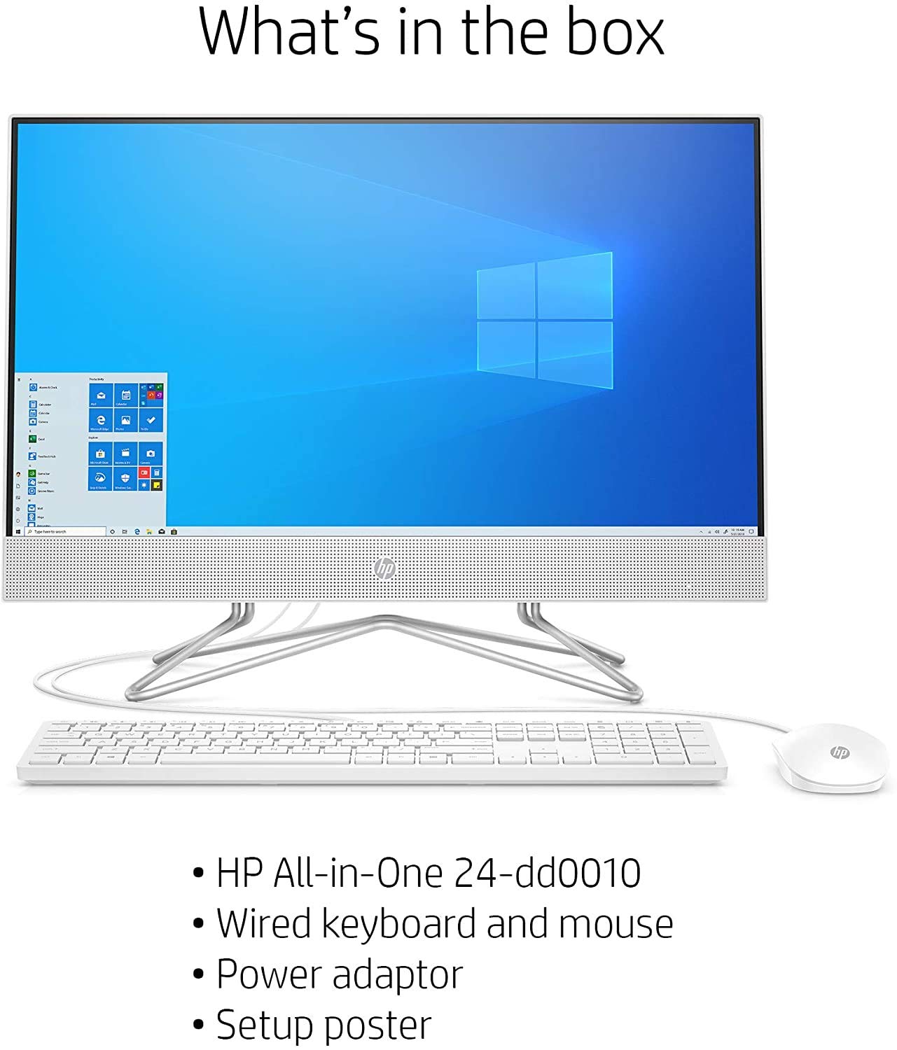 HP 2023 Newest 24-inch FHD All-in-One Desktop Computer Dual-Core AMD Athlon Silver 3050U 24GB DDR4 RAM NVMe M.2 1TB SSD DVD WiFi AC BT RJ45 Webcam Windows 11 Pro White w/RE USB3.0 Flash Drive