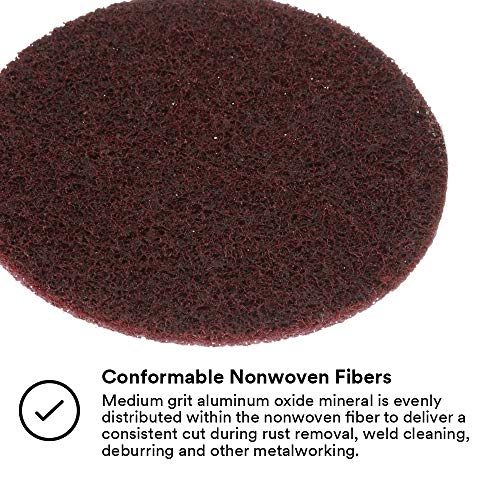 Cubitron II Scotch-Brite Surface Conditioning Disc for Sanding – Metal Surface Prep – Hook and Loop – Aluminum Oxide – Medium Grit – 5” diam. – Pack of 10