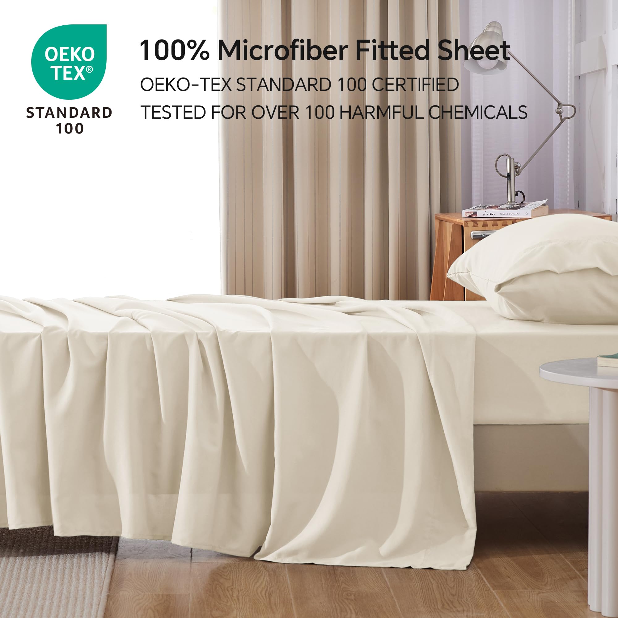 ChiXpace Twin Sheets Set Teal - Soft Twin Bed Sheets for Boys and Girls, 3 Pieces Hotel Luxury Twin Sheets, Easy Care Polyester Microfiber Bed Sheet Set