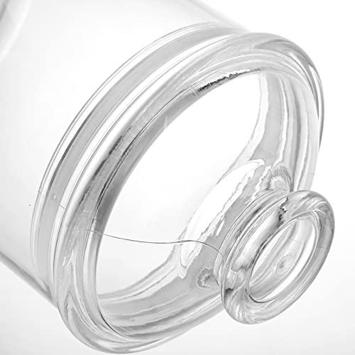 DEAYOU 4 Pack Clear Plastic Apothecary Jars, Plastic Storage Jar Canister with Airtight Lid, Cotton Qtip Holder Bathroom, Candy Cookie Container Organizer for Bath Salt, Vanity,33 Oz/23 Oz/13 Oz