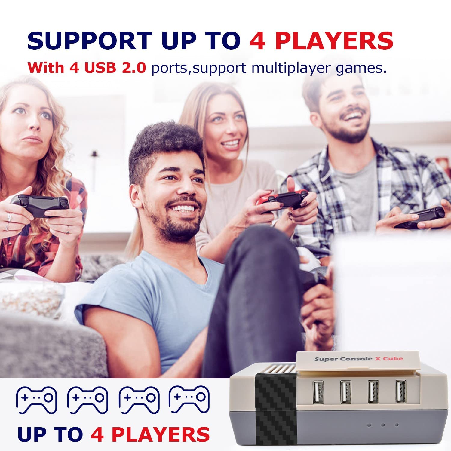 Kinhank 117000+ Retro Game Console,Super Console X Cube Mini Classic Video Games, Gaming Systems for TV,Plug and Play,Compatible with 70+ Emulators,Dual System 4K HD/AV Output 256G