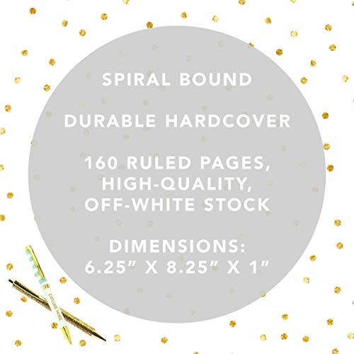 Graphique "Girl Boss" Hard Cover Journal - Fashioned With a Mix of Monochromatic Contemporary Design and a Timeless Attitude, 160 Ruled Pages, 6.25" x 8.25" x 1" – For Taking Notes, Lists and More