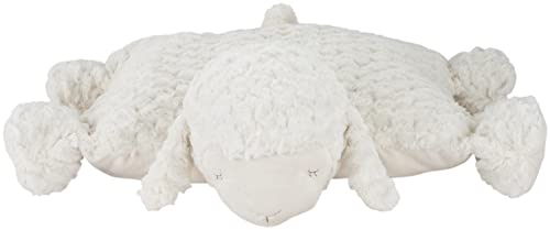 Mina Victory Plush Lines Foldable Lamb Stuffed Animal Ivory 18" x 22" Throw Pillow