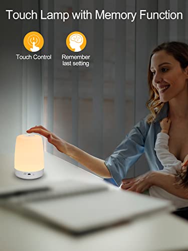 YYDSKIT Night Light for Kids Baby Nursery 200hrs Rechargeable Touch 3Dimming 5Color Changing Lamp 3Timers Portable