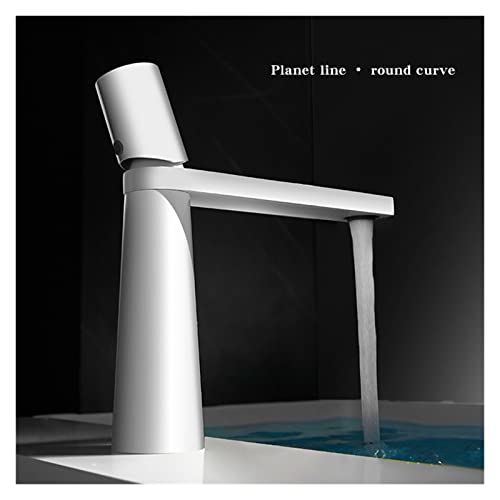 Black Brass Bathroom Basin Sink Faucets Single Hole Handle Hot and Cold Water 360 Degree Rotation Deck Mounted for Bath Kitchen (Color : Ws Tall)