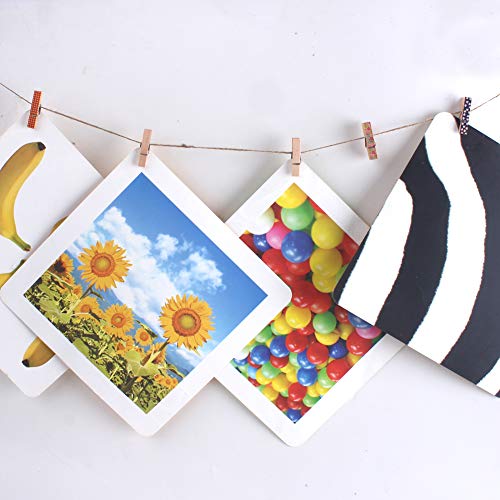 Z ZICOME Mini Wooden Clothespins Photo Paper Peg Craft Clips, 100 Pack