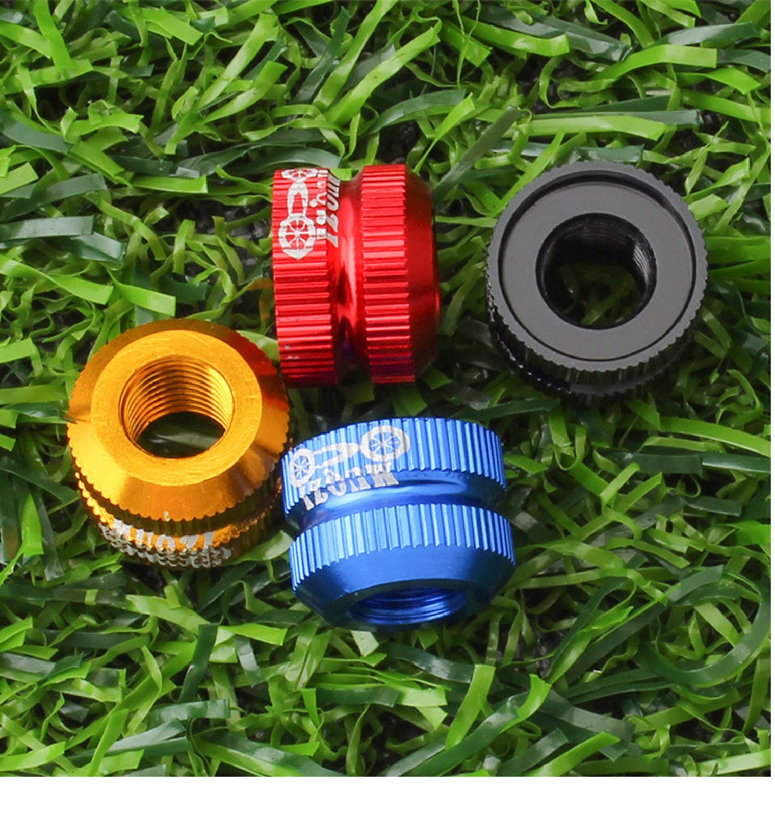 Bicyle Inner Tube Valve Nuts?Bike Hub Flanged Axle Nut with Sealed O Ring for Most Mountain Bikes Road Bikes (Blue)