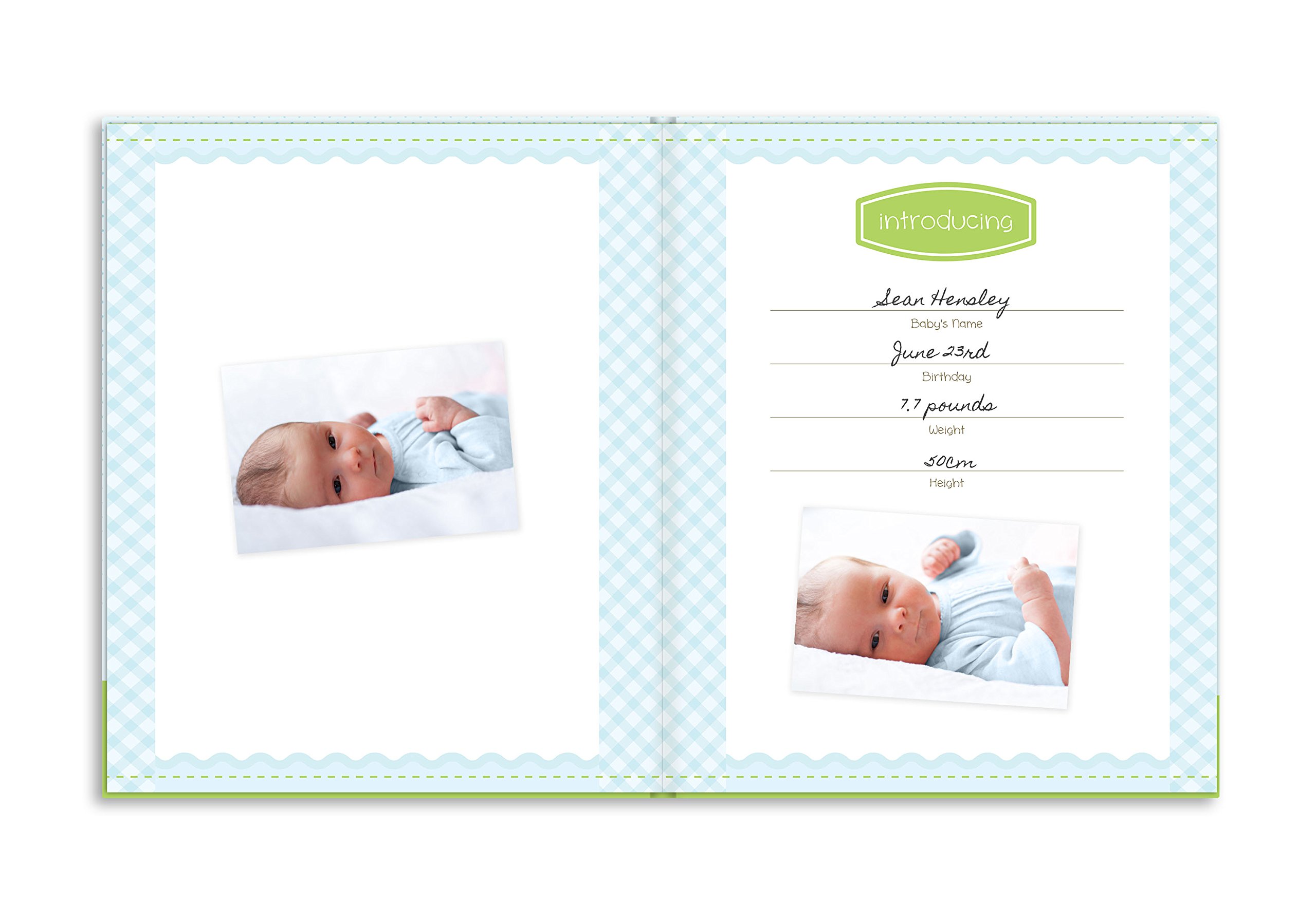 Pearhead Lil Peach Train Photo Brag Book, Baby Keepsake Album, 1 Pack, 12" x 12"