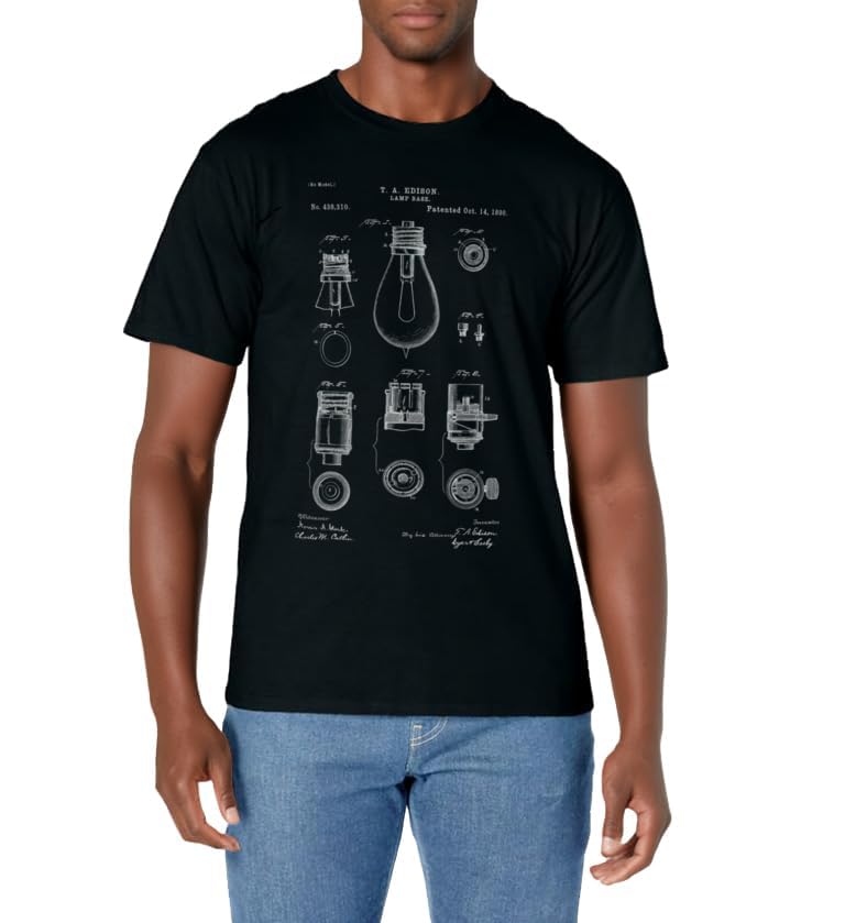 Electrician Light Bulb Electricity Electrical Engineers T-Shirt
