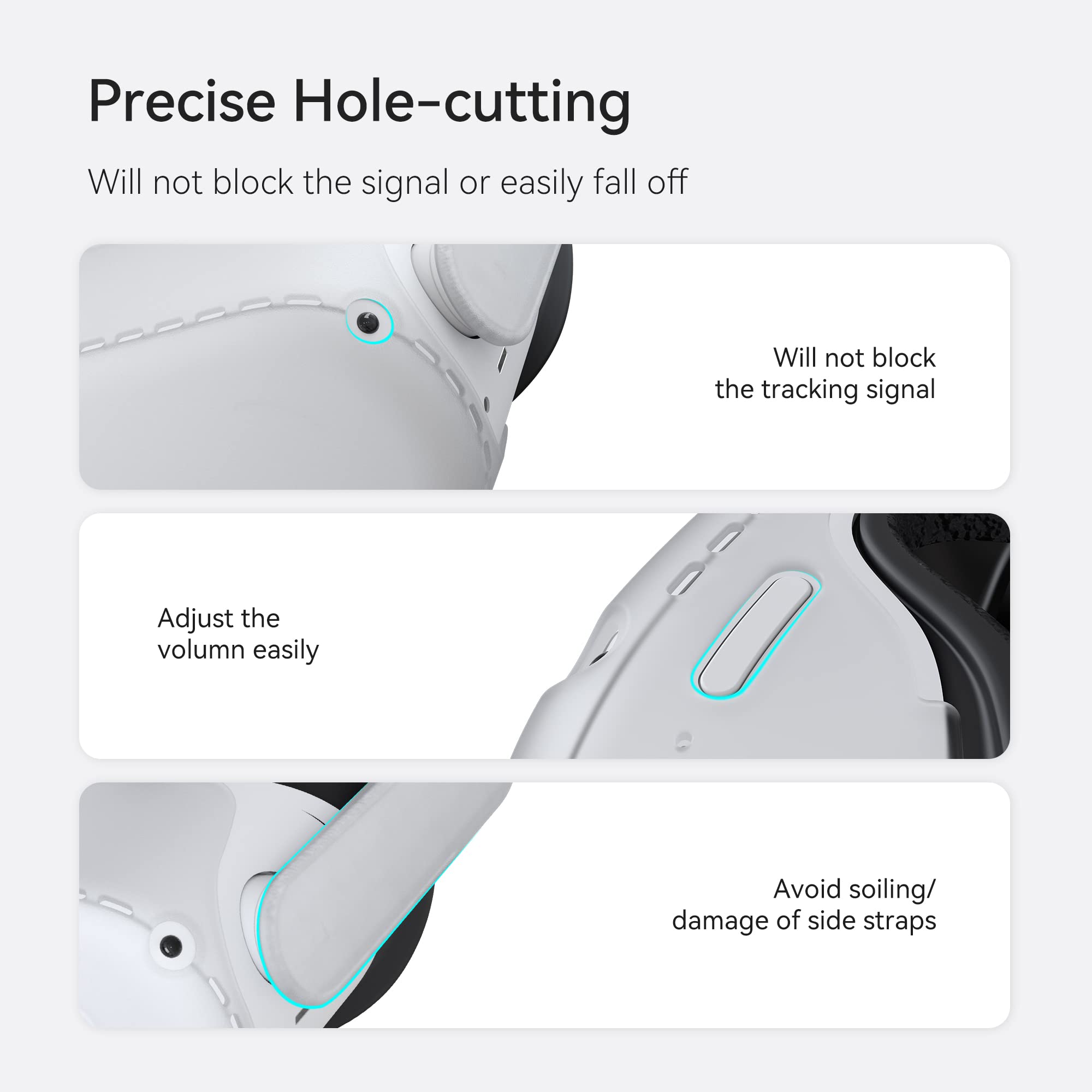 KIWI design VR Shell Protective Cover with Two Side Protective Shell, Compatible with Quest 2 Accessories (Translucent)