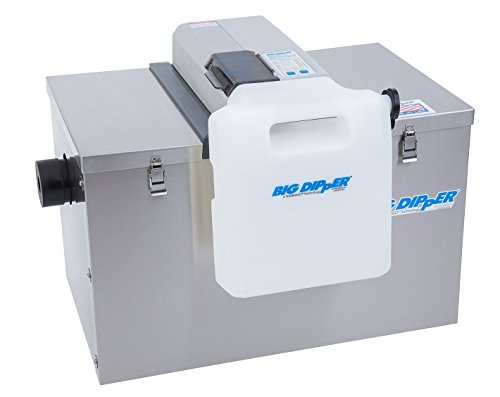Thermaco Big Dipper W-350-IS Automatic Commercial Grease Trap Removal Device for Restaurant Dishwasher Sinks, 85-Pound Grease Capacity, Stainless Steel, 115v