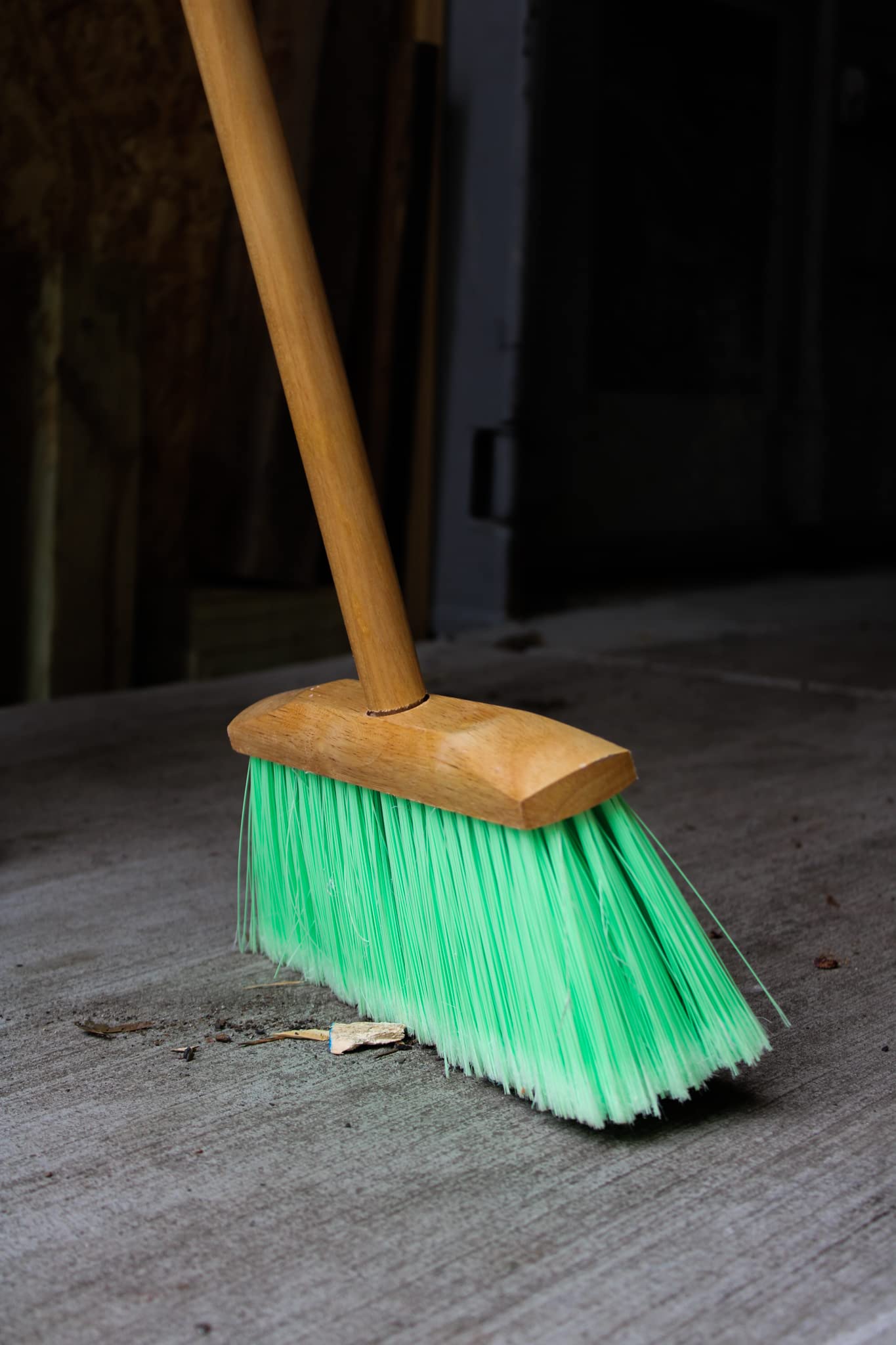 BLYSK Indoor/Outdoor Heavy Duty Wooden Broom Brush, Sweeper, Head Replacement Soft bristles, Great use for Home, Kitchen, Room, Office, Patio, Deck Floor (Broom Head with a Handle)