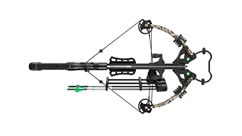 CenterPoint Archery Sniper Elite 385 Crossbow Package C0004 With 4x32mm Scope, Quiver And Arrows, Black/Camo