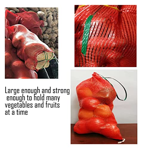 Deebree Extra Large Mesh Storage Produce Bags Reusable Vegetable Storage Bags 60 lbs Onion Storage Washable Net Bags 21β x 32β Pack of 10