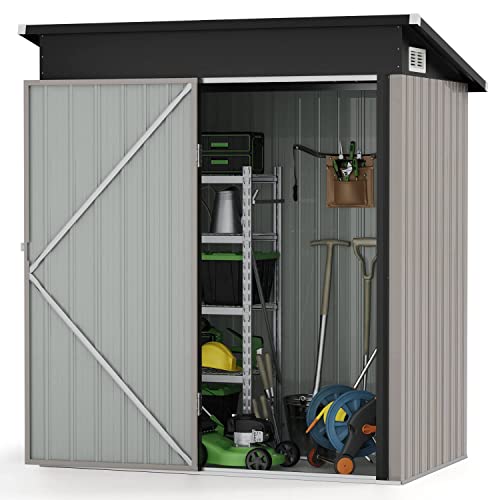 Jolydale 3’x5’ Outdoor Storage Shed, Garden Metal Shed for Bike, Outdoor Tool Storage Shed, Outside Lawn Mower Storage, Sheds & Outdoor Storage with Lockable Door for Backyard