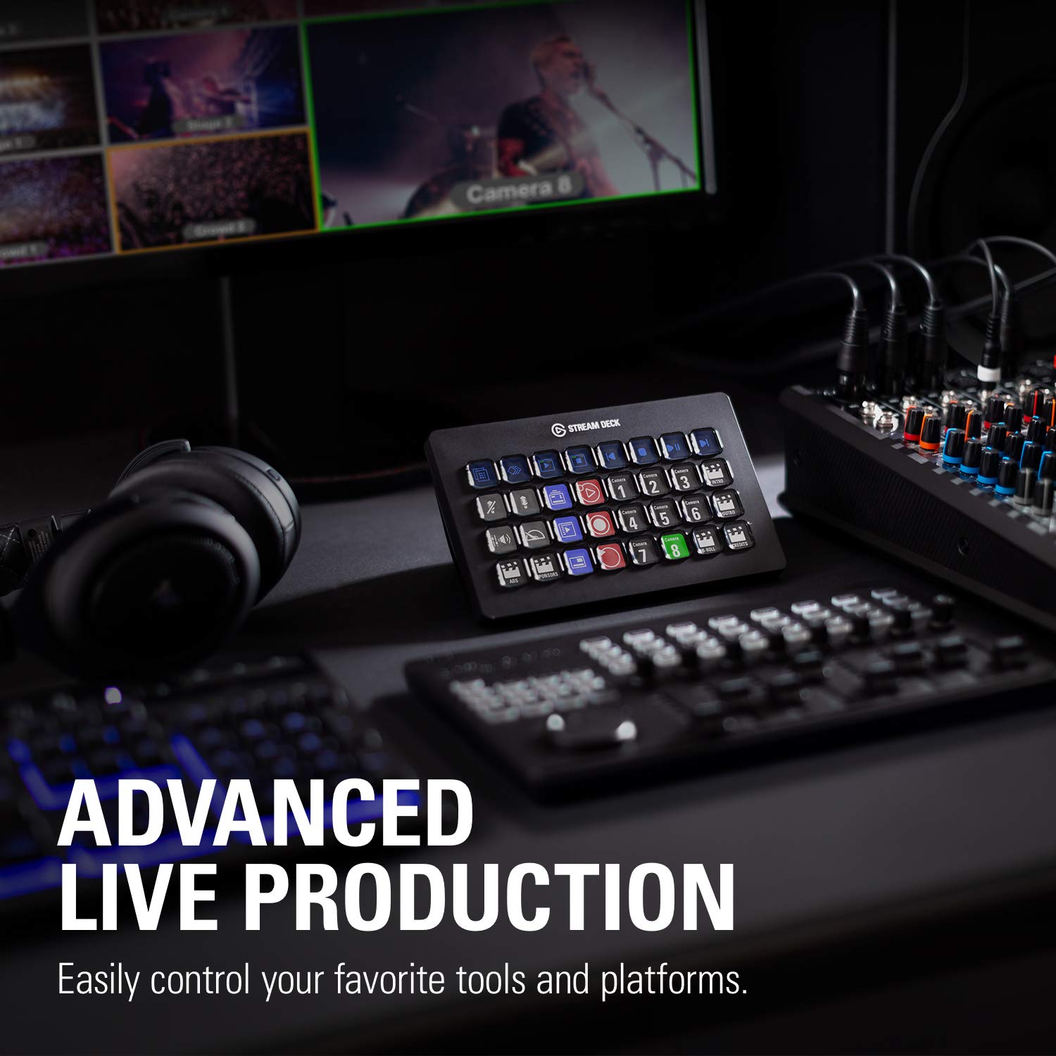 Elgato Stream Deck XL – Advanced Studio Controller, 32 macro keys, trigger actions in apps and software like OBS, Twitch, YouTube and more, works with Mac and PC