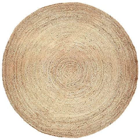 Hand Braided Round Jute Rug Area Round Rug Custom Size Round Rug Indian Handmade Home Decor Round Rug (2'X2')